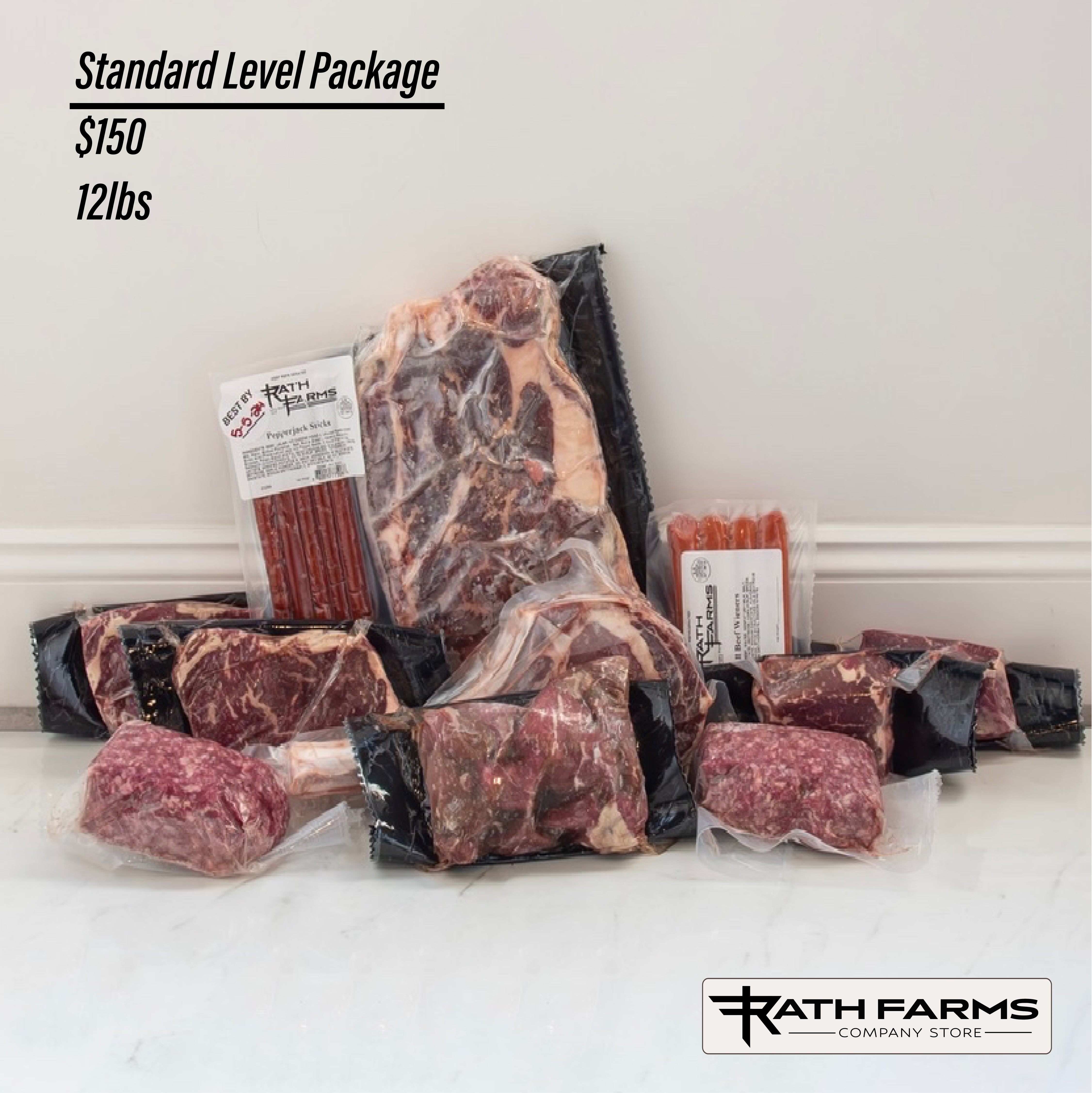 The RF Standard Beef Package (12LBS) – Rath Farms Meats